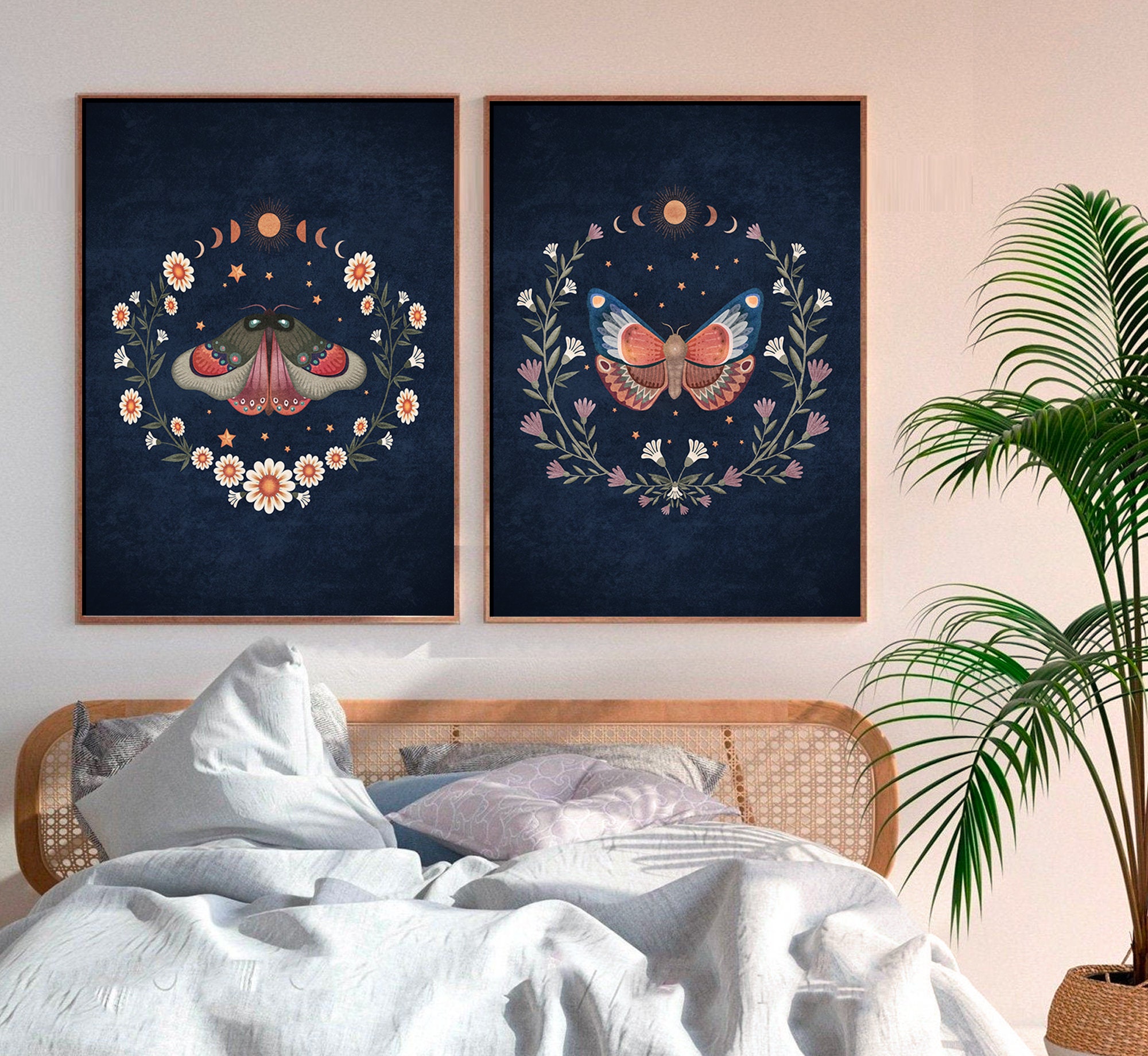 Boho Butterfly Art. Organic and Living Colors. Vintage | Etsy