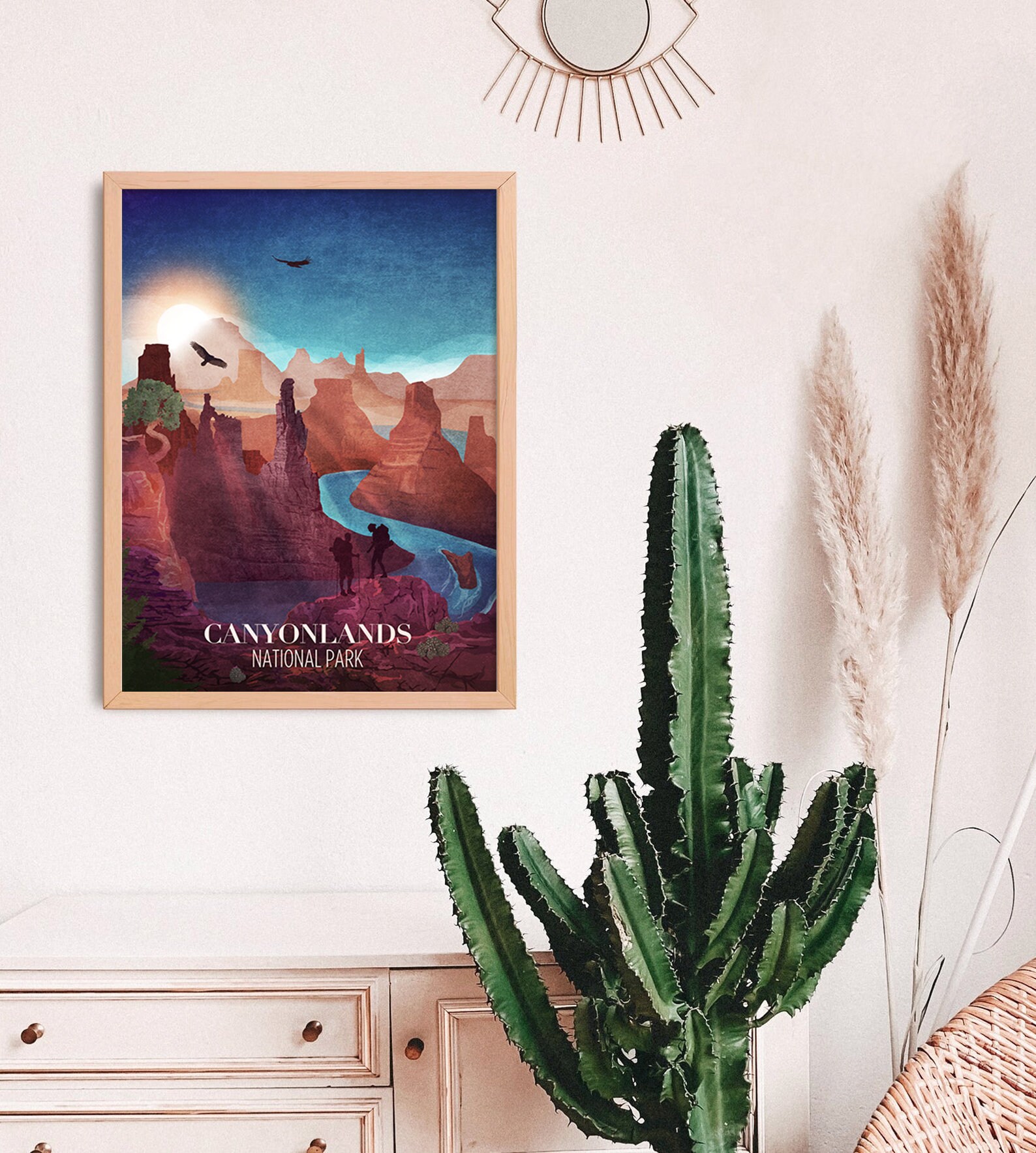 Utah Canyonlands Poster National Park Print Vintage Travel - Etsy