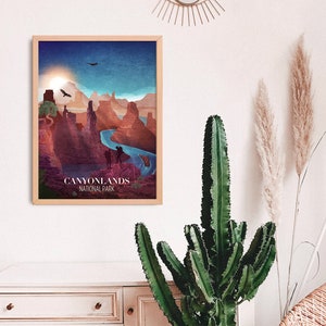 Utah Canyonlands Poster | National Park Print | Vintage Travel Poster ...