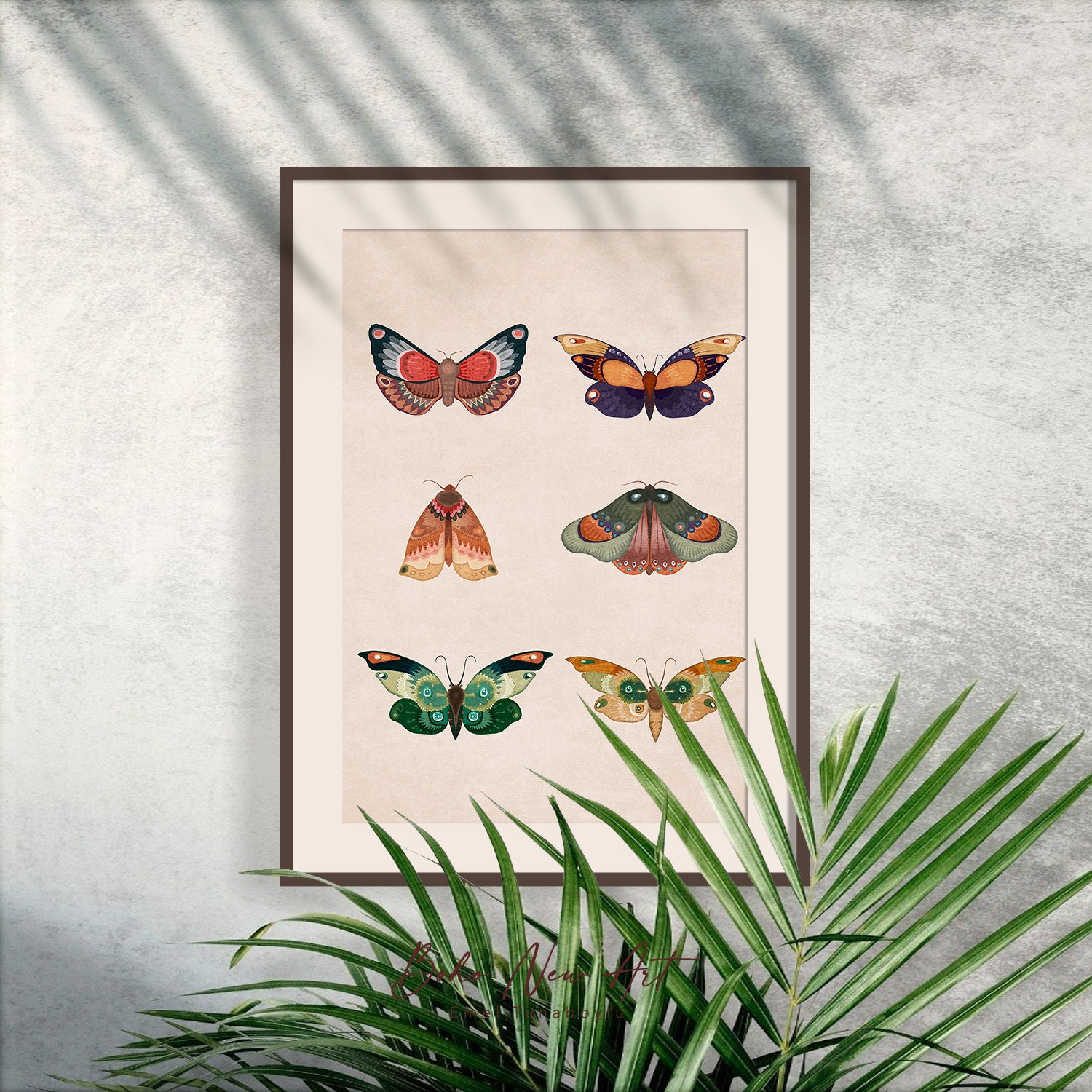 Boho Butterfly Print. Butterflies Poster. Vintage Butterfly | Etsy