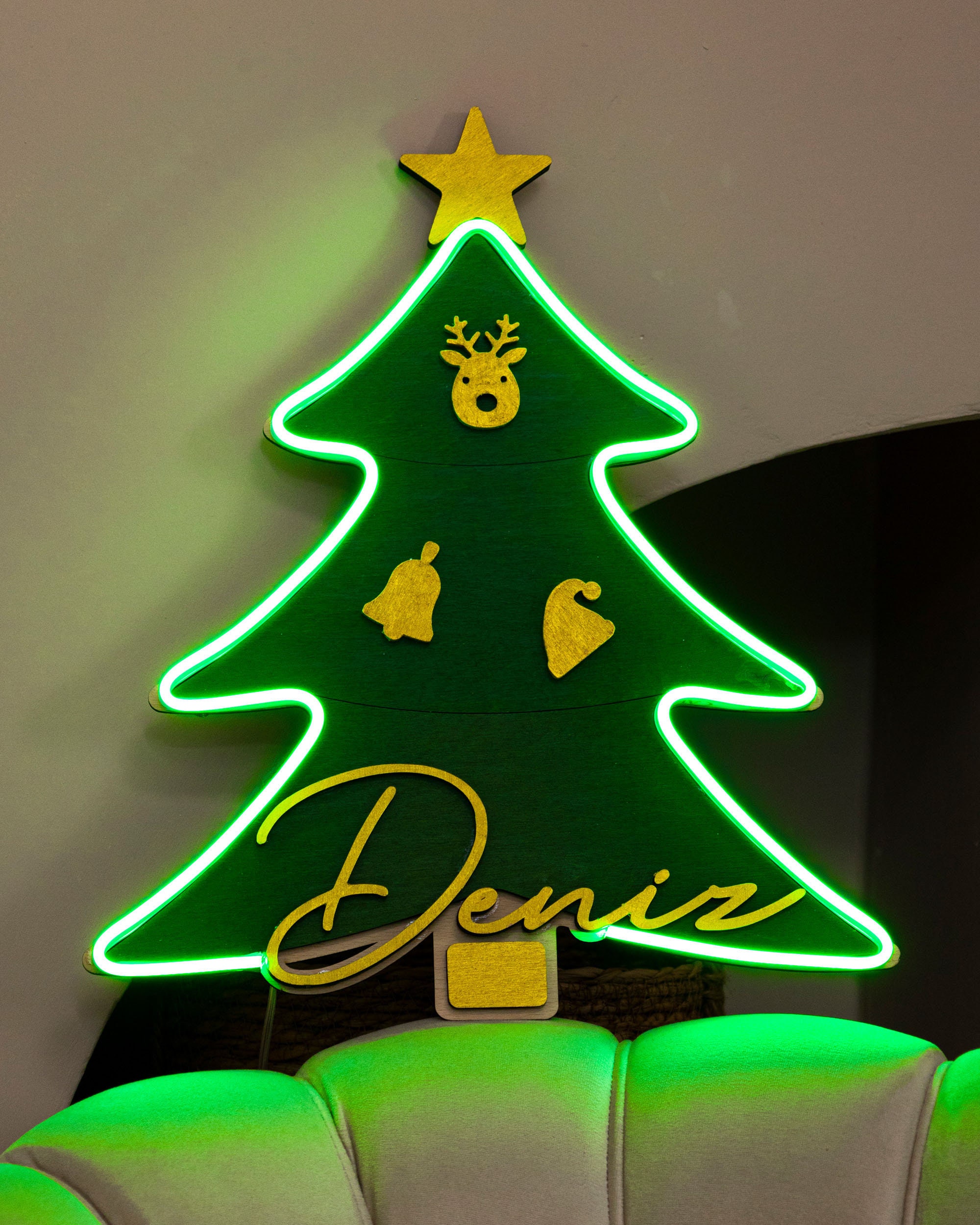 Christmas Neon Sign, Name Custom Neon Lights, Home Decor Neon ...