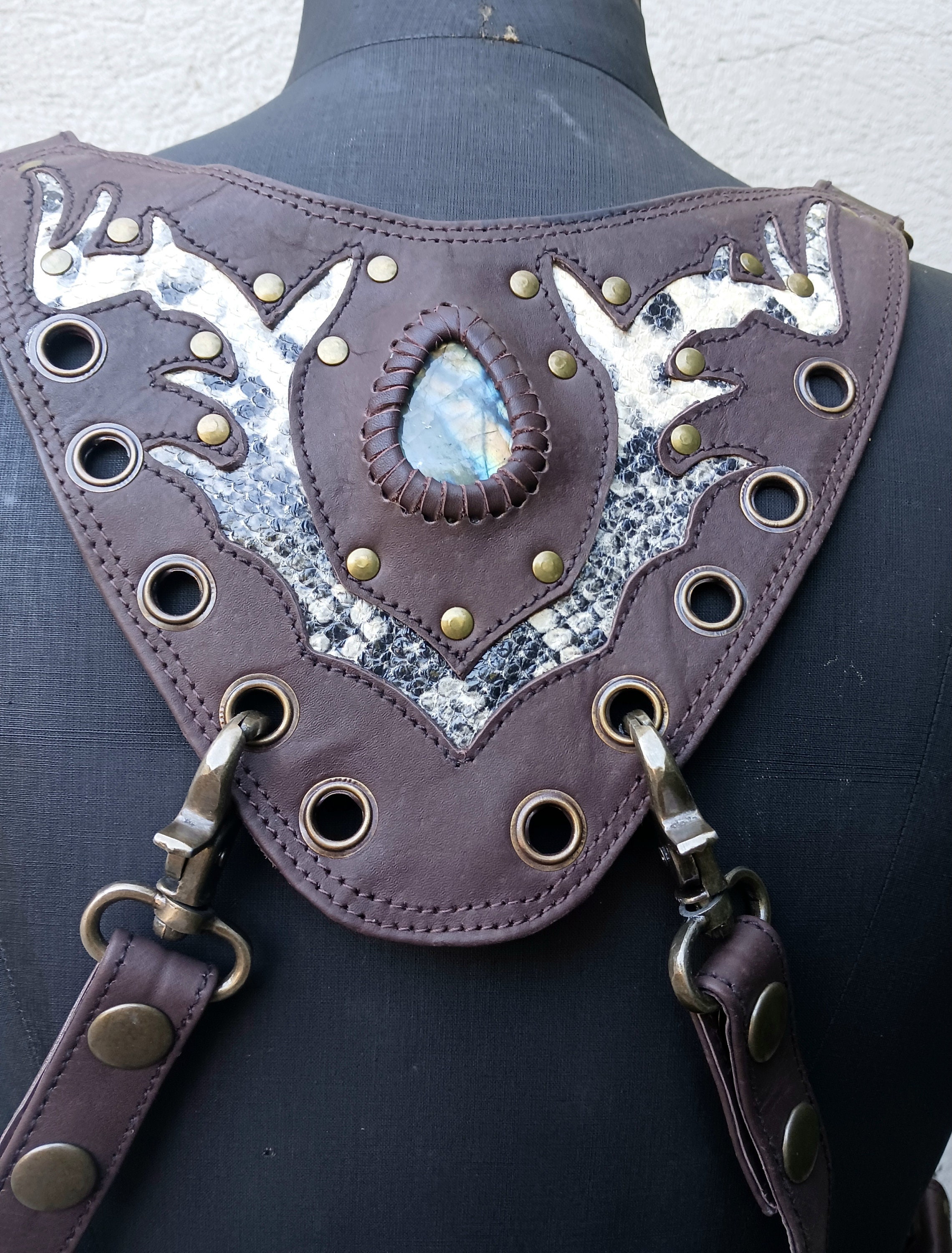 Dark Brown Leather Holster Jacket Shoulder Bag Holster - Etsy