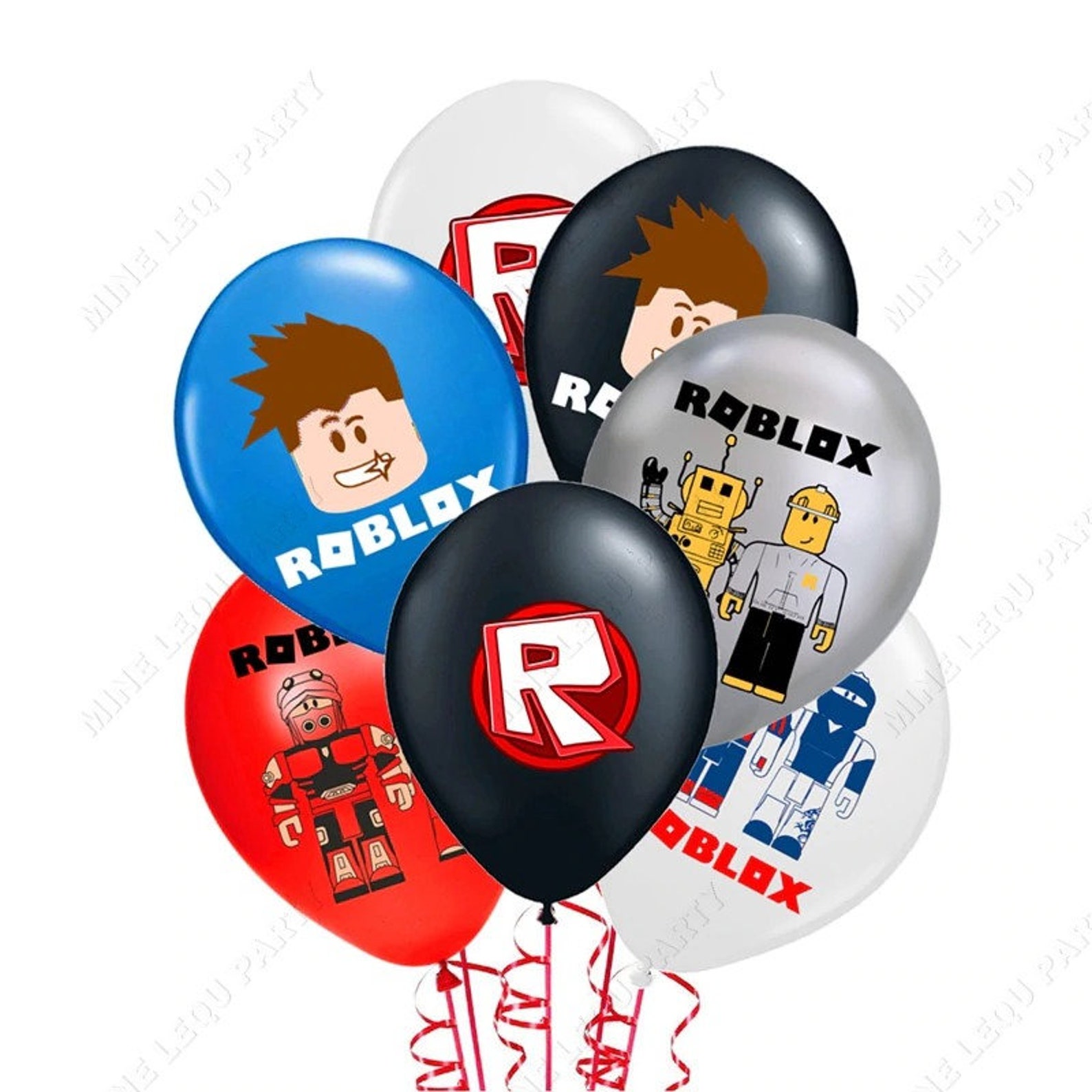 NEW Game Roblo Latex Balloon Set Pixel Game Ballons Birthday - Etsy