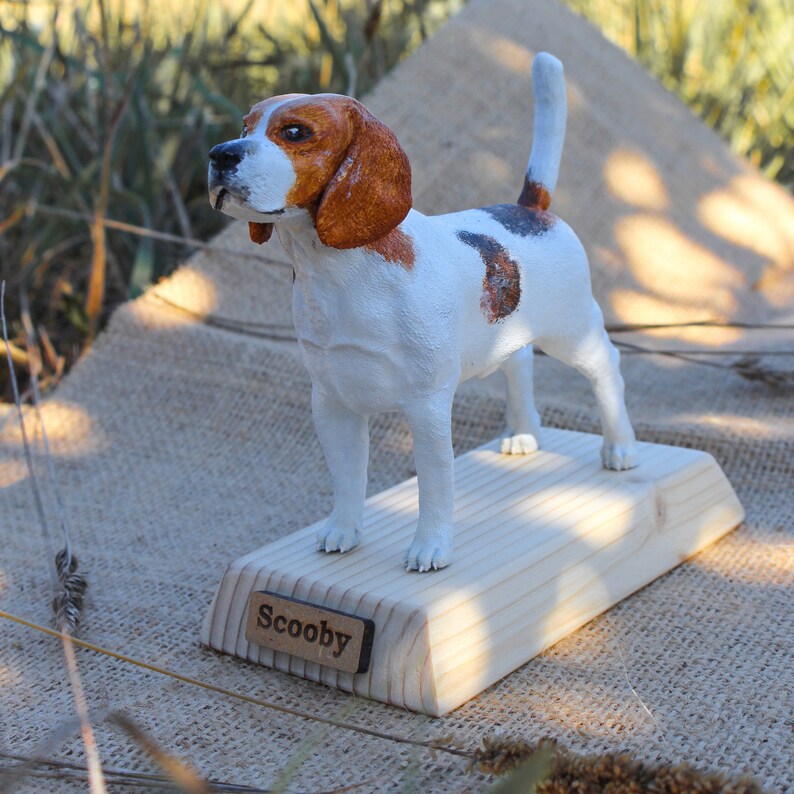 Hand-painted Custom Beagle Statue in Resin A Unique Work of - Etsy