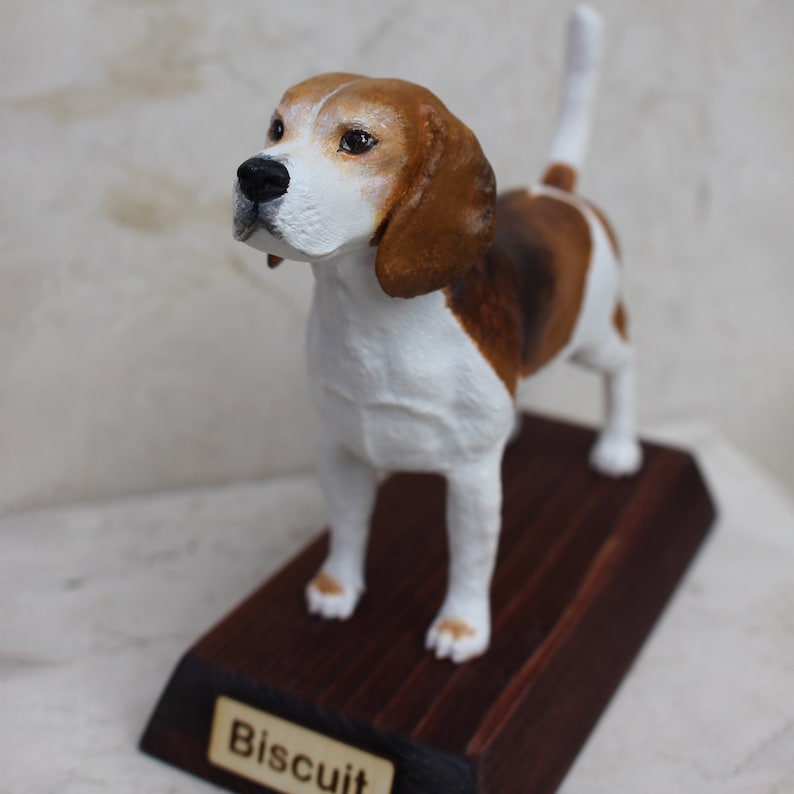 Hand-painted Custom Beagle Statue in Resin - A Unique Work of Art for ...