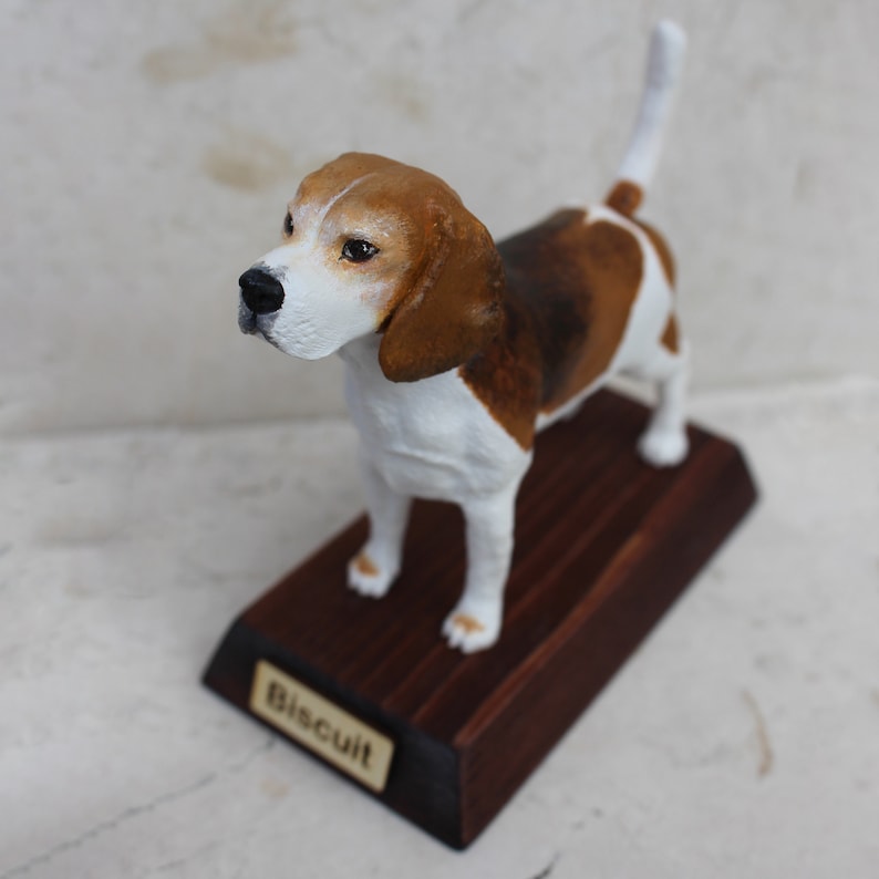Hand-painted Custom Beagle Statue in Resin A Unique Work of - Etsy
