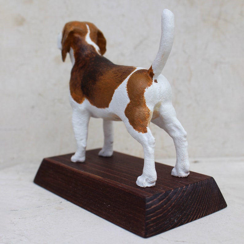 Hand-painted Custom Beagle Statue in Resin - A Unique Work of Art for ...