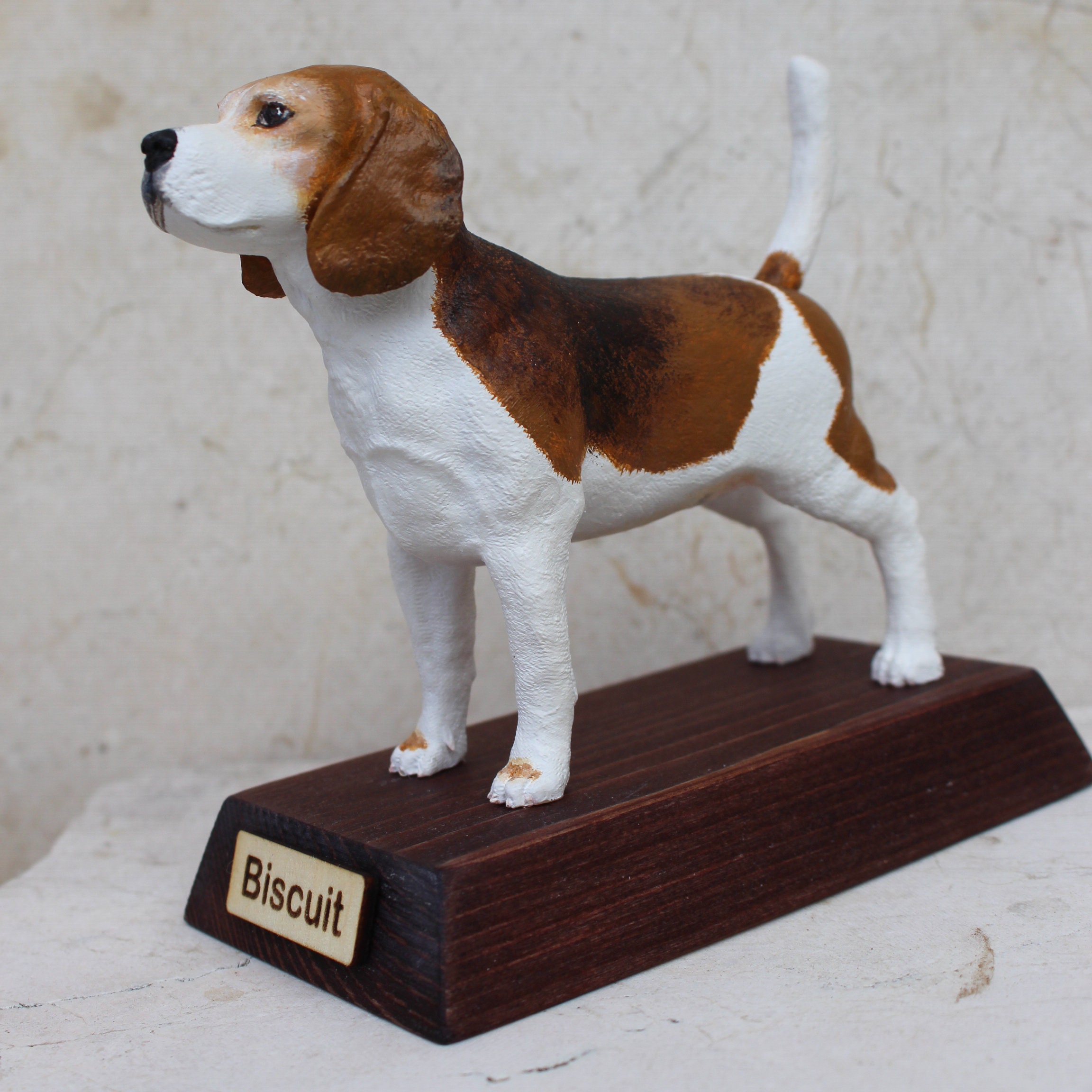 Hand-painted Custom Beagle Statue in Resin A Unique Work of - Etsy