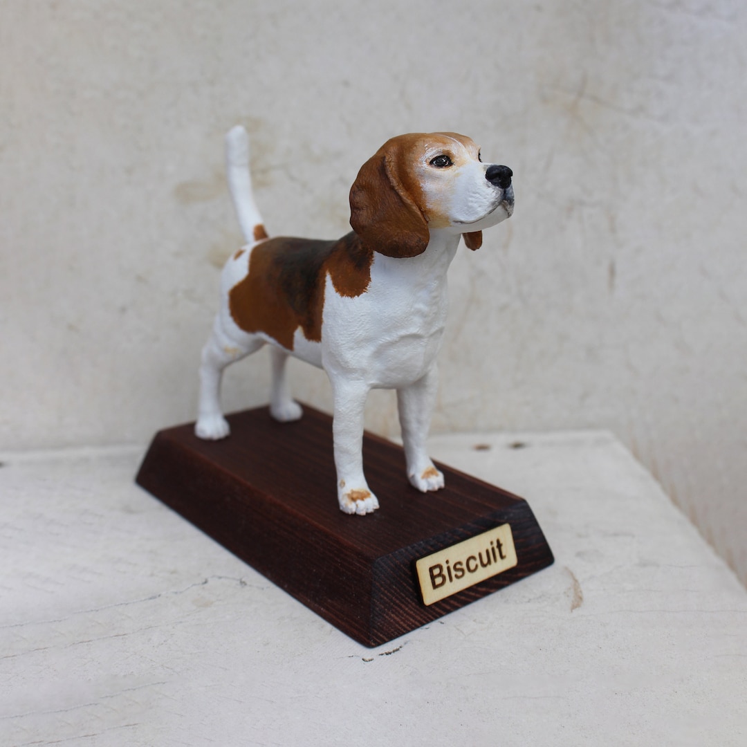 Hand-painted Custom Beagle Statue in Resin - A Unique Work of Art for ...