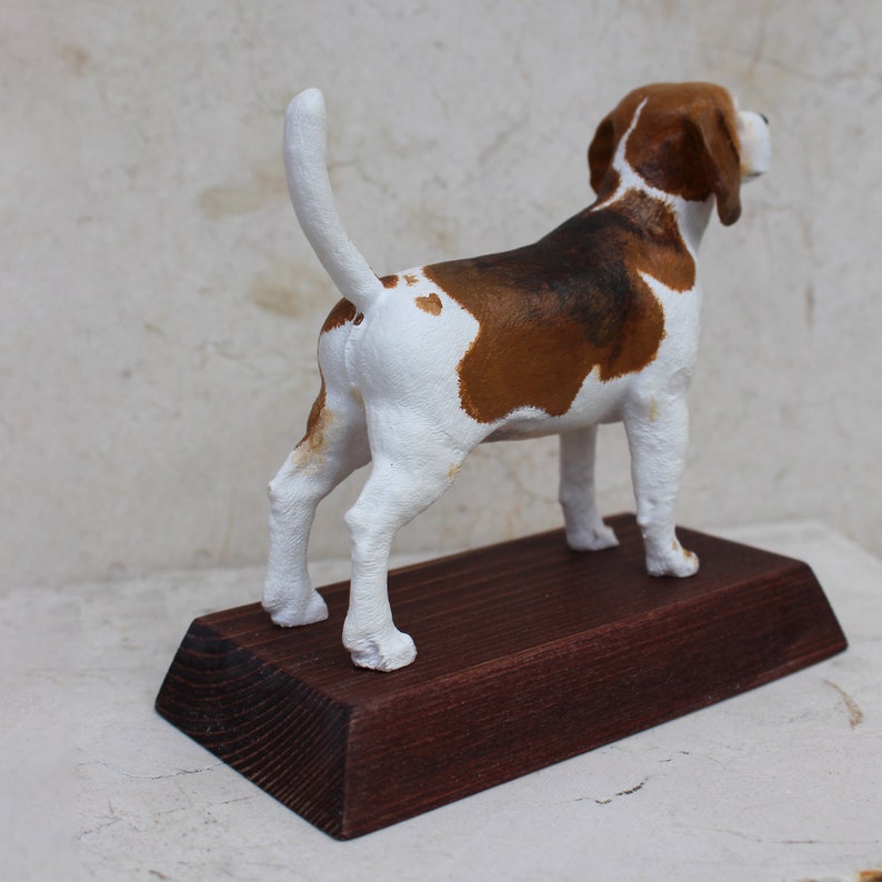 Hand-painted Custom Beagle Statue in Resin - A Unique Work of Art for ...