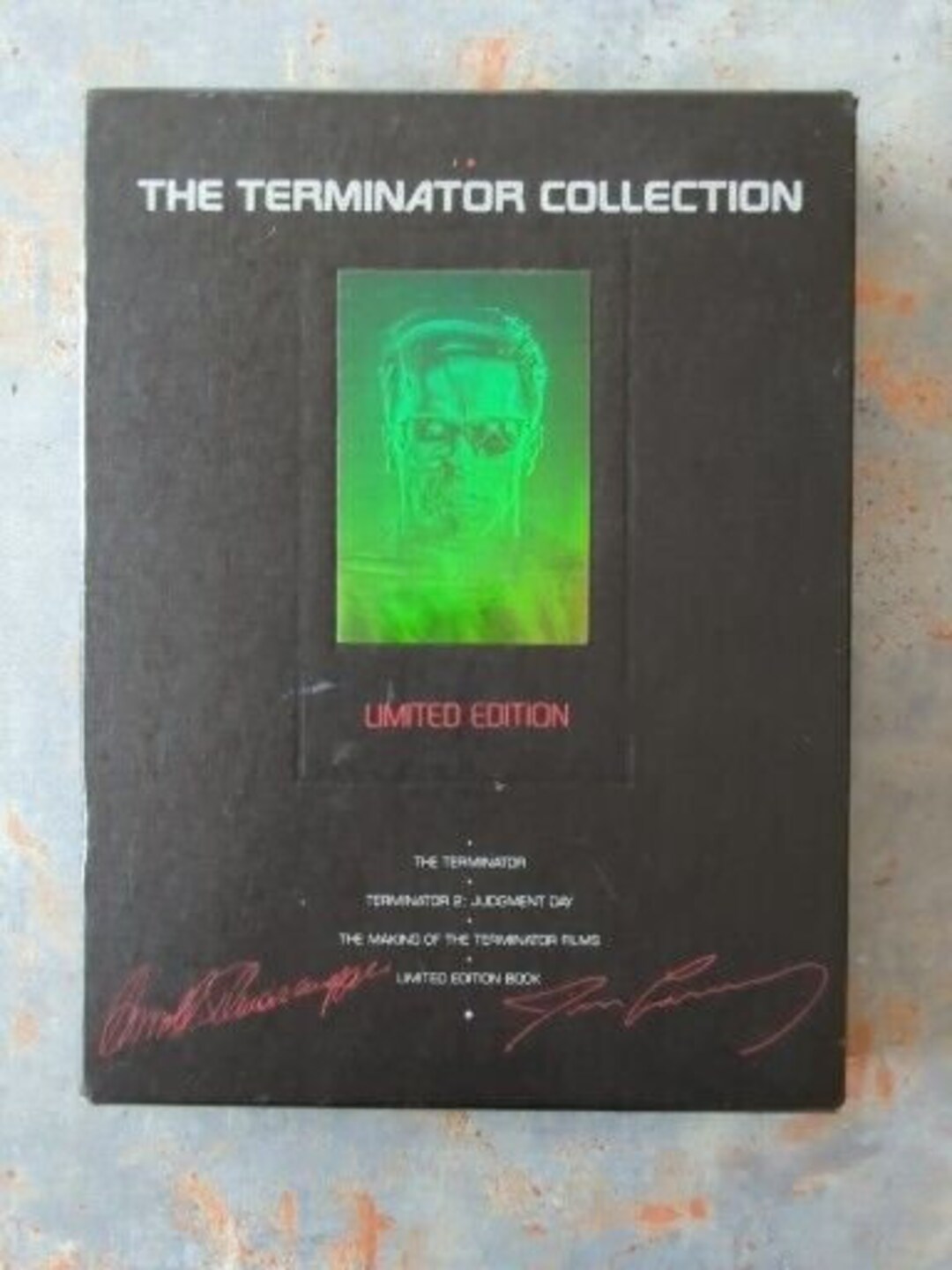 The Terminator Collection VHS Set 3 Box Limited Ed. Book Hologram Cover ...