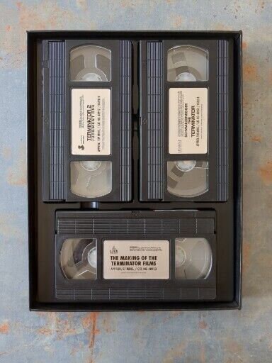 The Terminator Collection VHS Set 3 Box Limited Ed. Book Hologram Cover ...