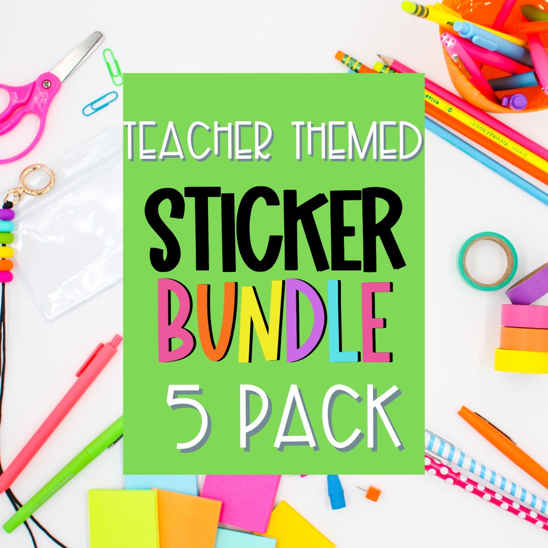Special Education Teacher Sticker Bundle 5 Pack Teacher | Etsy