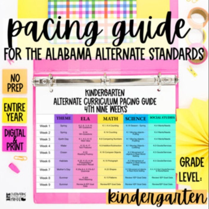 Kindergarten Pacing Calendar