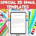 Special Education Teacher Email Templates Sped (Instant Download) - Etsy