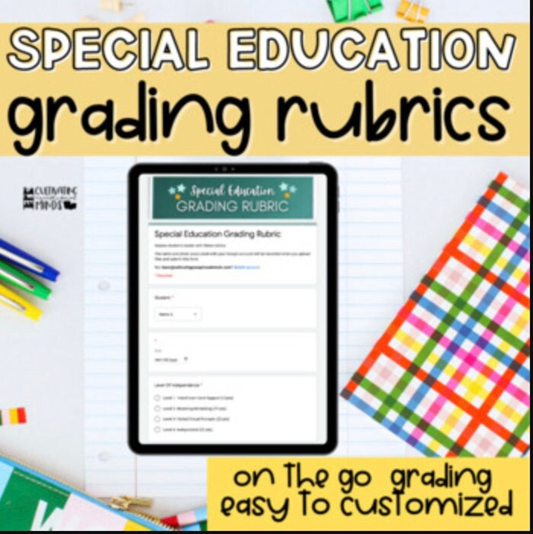 Easy Grading Rubric Special Education Special Needs Grading Scale for ...