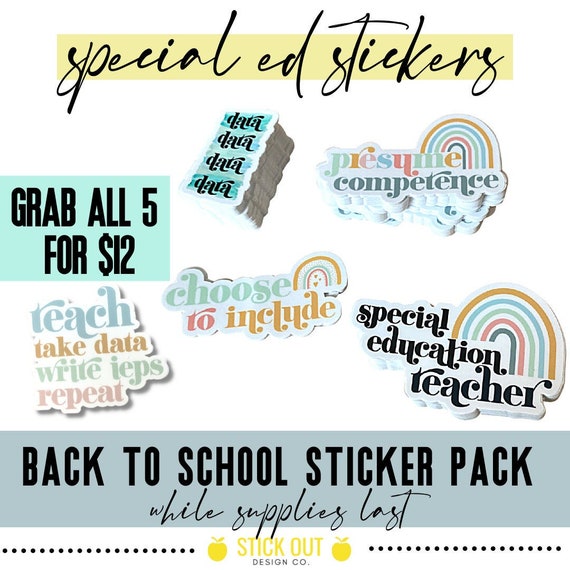 Special Education Teacher Sticker Bundle Special Ed | Etsy