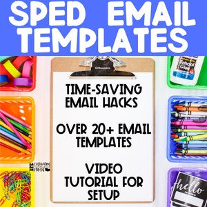 Special Education Teacher Email Templates | Sped Autism Teacher ...