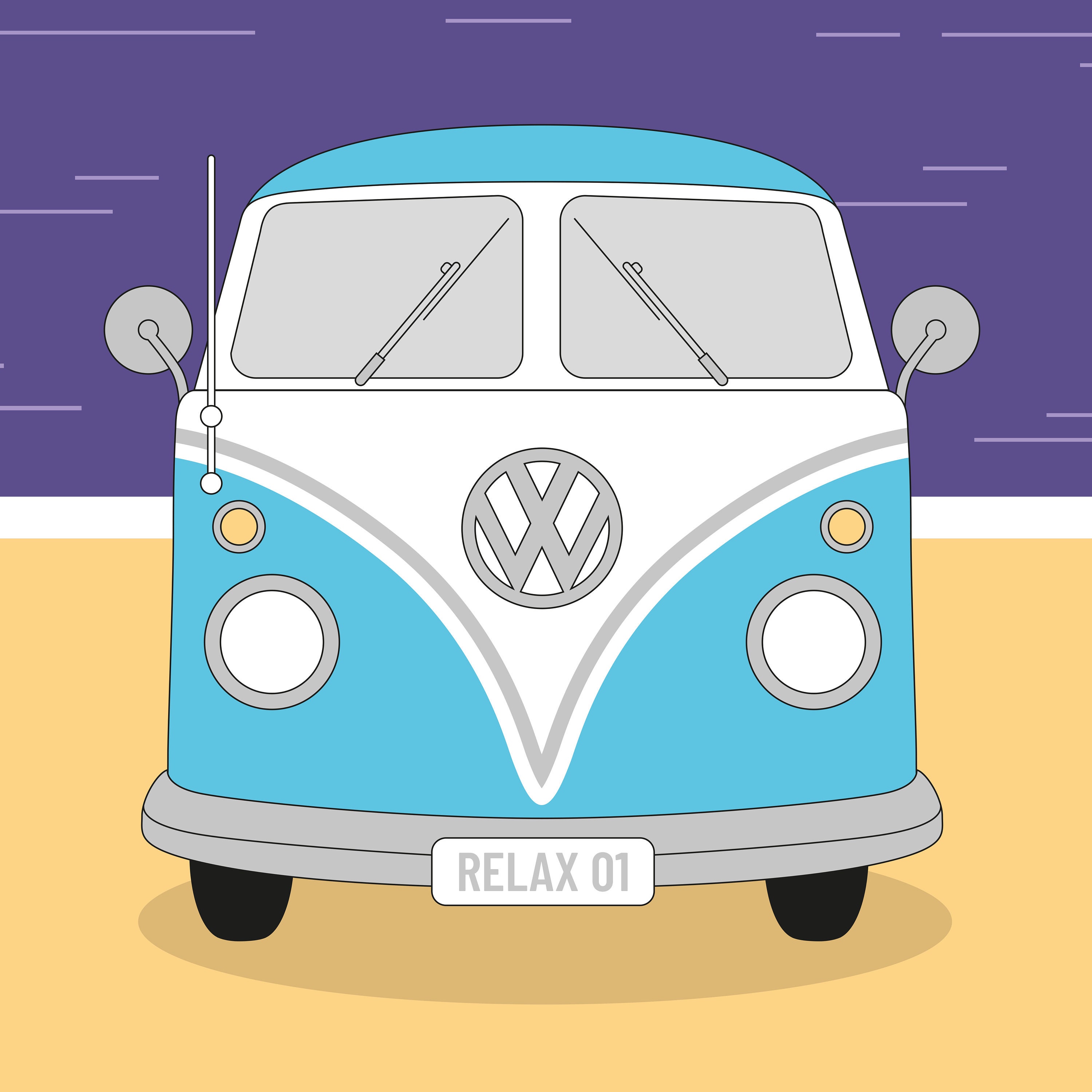 Camper Van Poster Personalised Campervan Gift Sunset Beach - Etsy UK