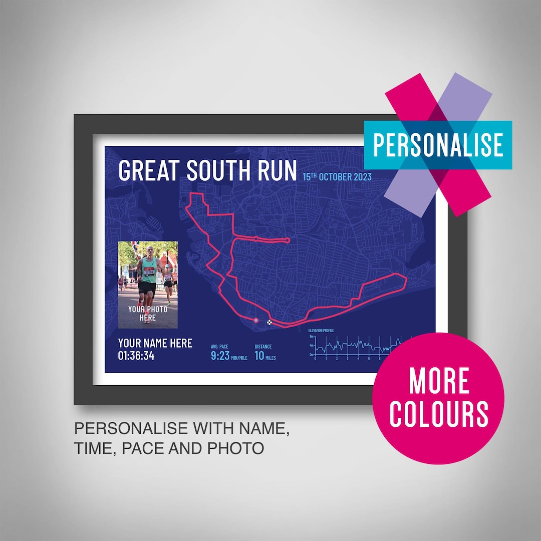 Great South Run Print – Any Year - Personalised Great South Run Gift ...