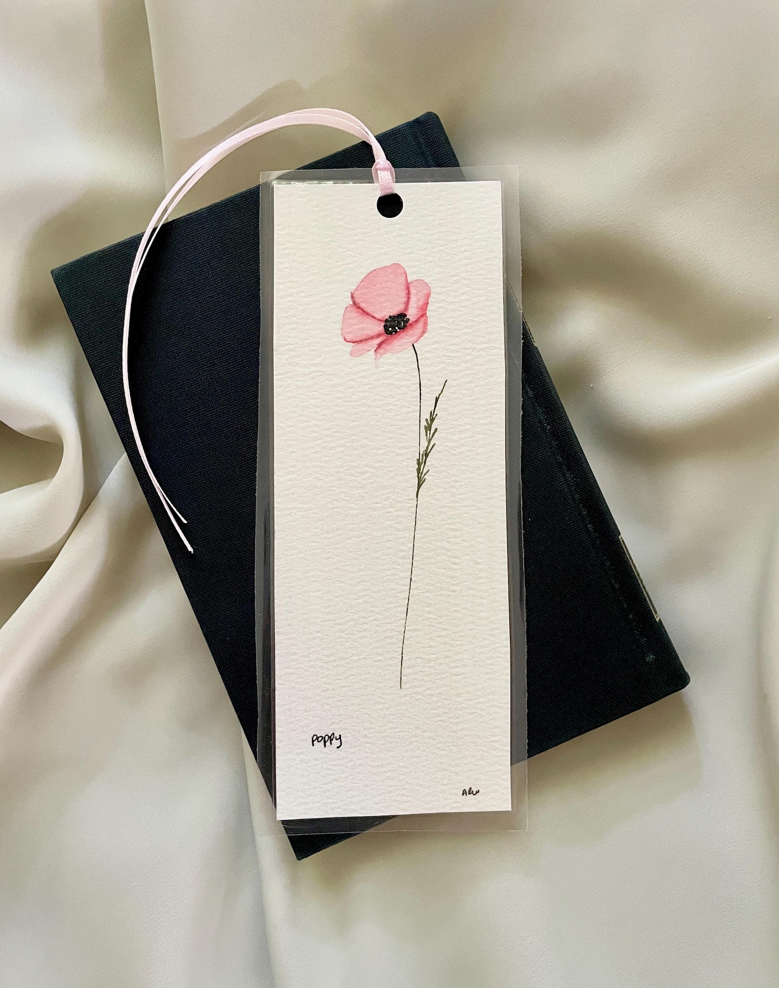 Hand Painted Original Poppy Bookmark, Floral Bookmark, Bookmark ...