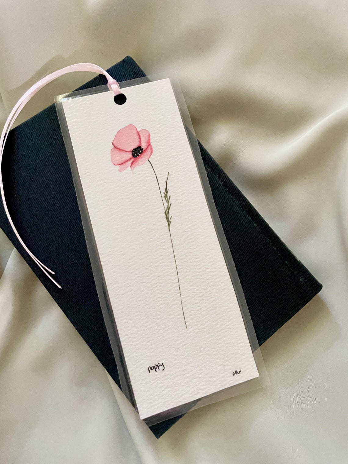 Hand Painted Original Poppy Bookmark, Floral Bookmark, Bookmark ...