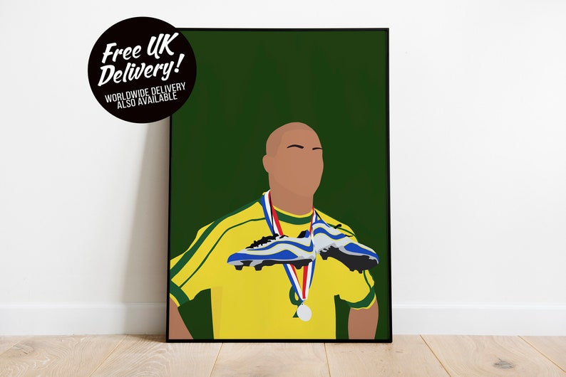 Ronaldo Poster Brazil R9 Football Poster Designs | Etsy UK