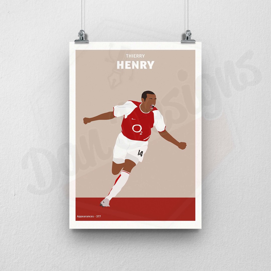 Thierry Henry Poster Arsenal Football Poster Designs - Etsy