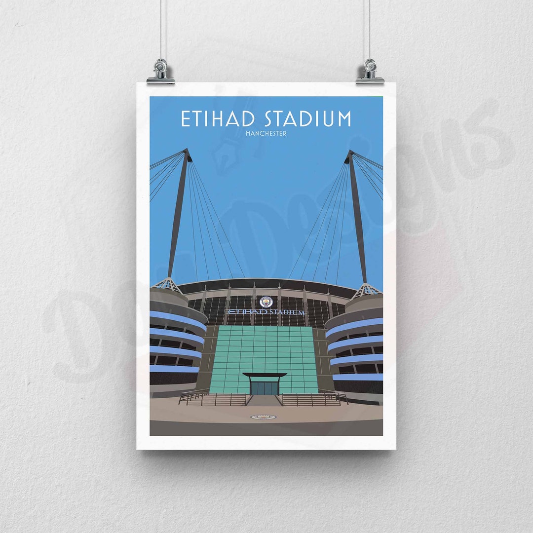 Etihad Stadium Print Manchester City Poster - Etsy