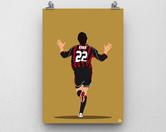 KAKA POSTER / Equipo De Fútbol AC Milan / Soccer Deco / Football Walk ...