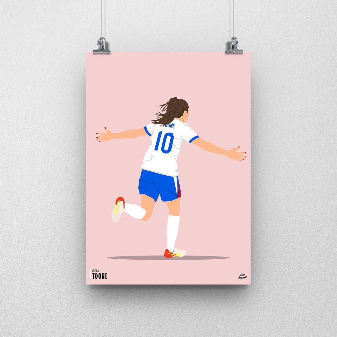 Ella Toone England Lionesses Poster: Euro 2025 Women's Football Art - Etsy