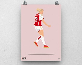 Alessia Russo Arsenal Digital Signed Poster Wall Art Bedroom Decor ...