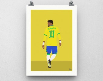 Neymar Jr. Poster, Instant Download, Brazil Art, Santos, Gift for ...