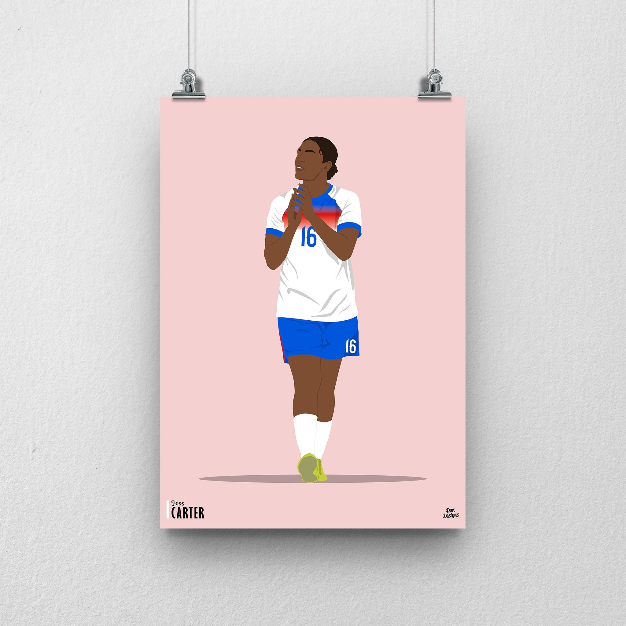 Jess Carter Lionesses Poster: Euro 2025 England Football Print - Etsy