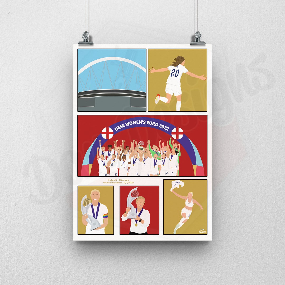 England Lionesses Football Poster Euros Winners Wembley - Etsy