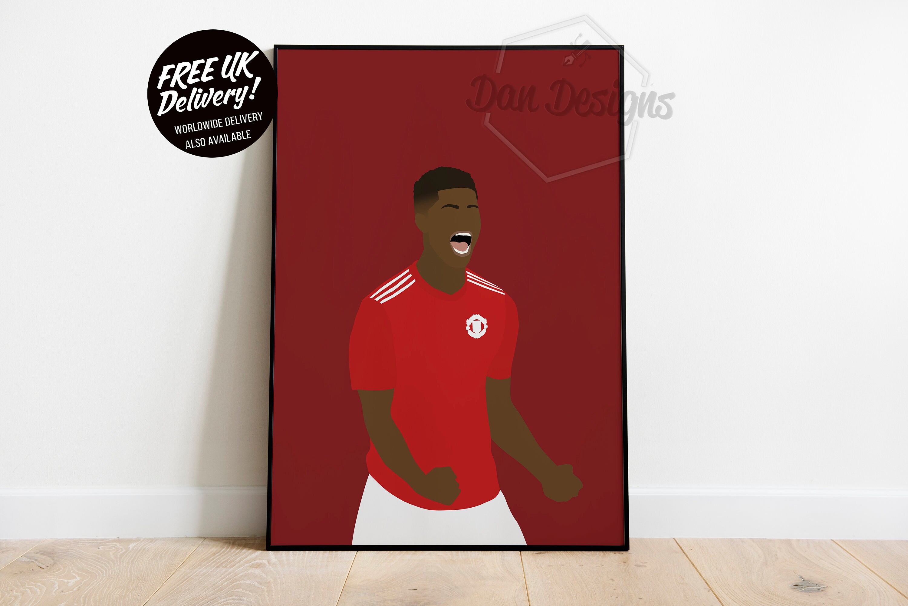 Marcus Rashford Poster Man Utd Football Poster designs | Etsy
