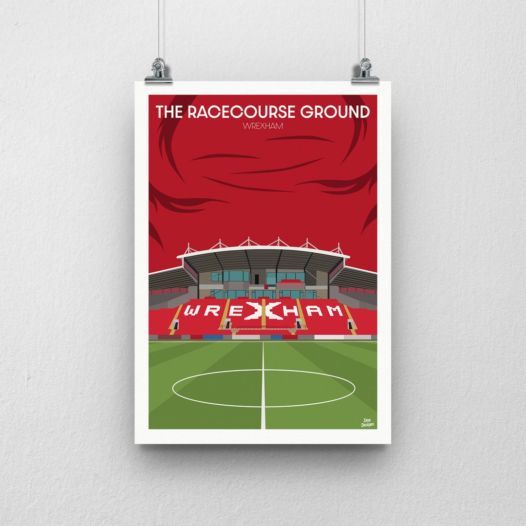 Racecourse Ground Poster - Wrexham Football Soccer Poster - Etsy