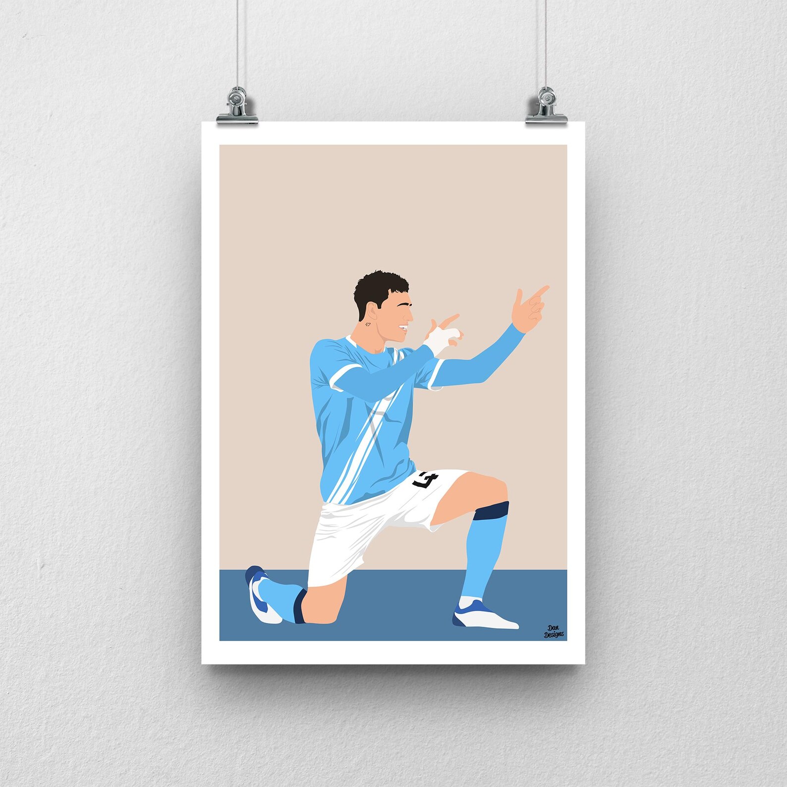 Phil Foden Print Man City - Football Poster - Etsy