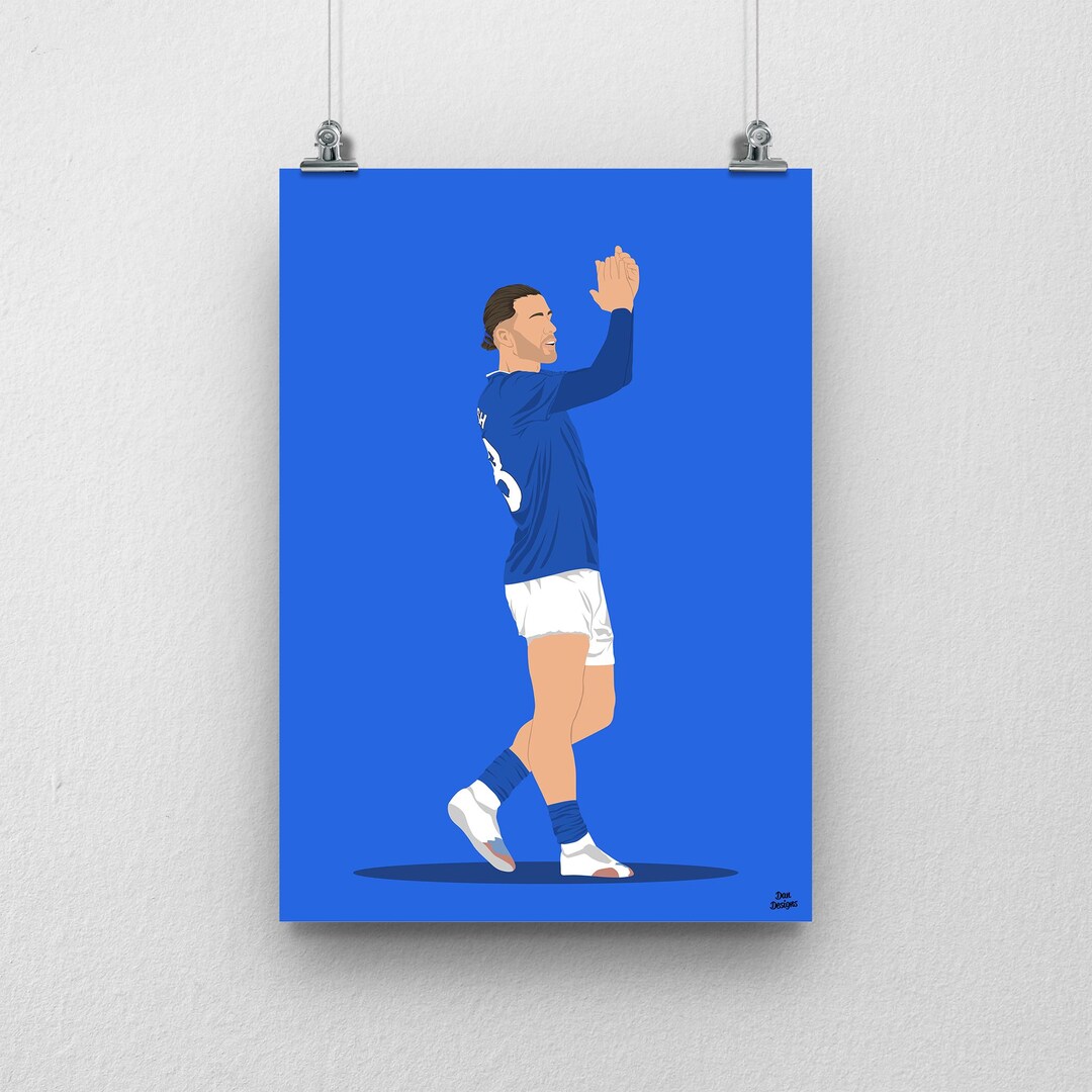 Jack Grealish Everton Football Poster - Everton FC Print - Etsy UK