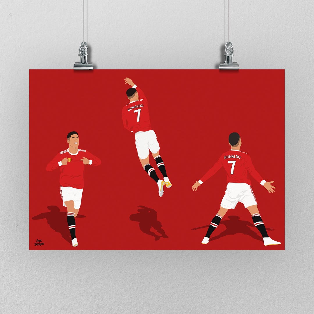 Cristiano Ronaldo SIUU Celebration Poster - Manchester Utd Print! - Etsy