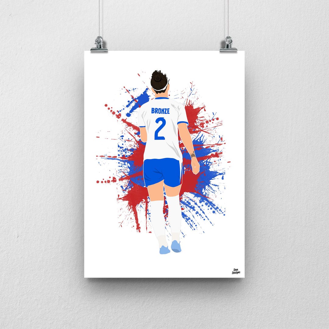 Lucy Bronze England Lionesses Poster, Women’s Football Print, Euro 2025 ...