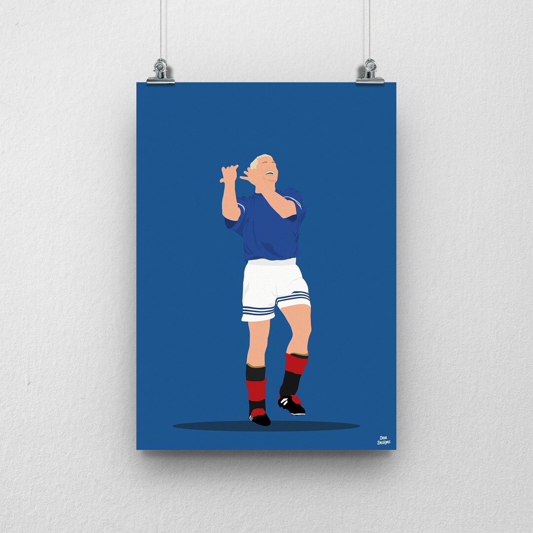 Paul Gascoigne Rangers Flute Scotland Print - Etsy