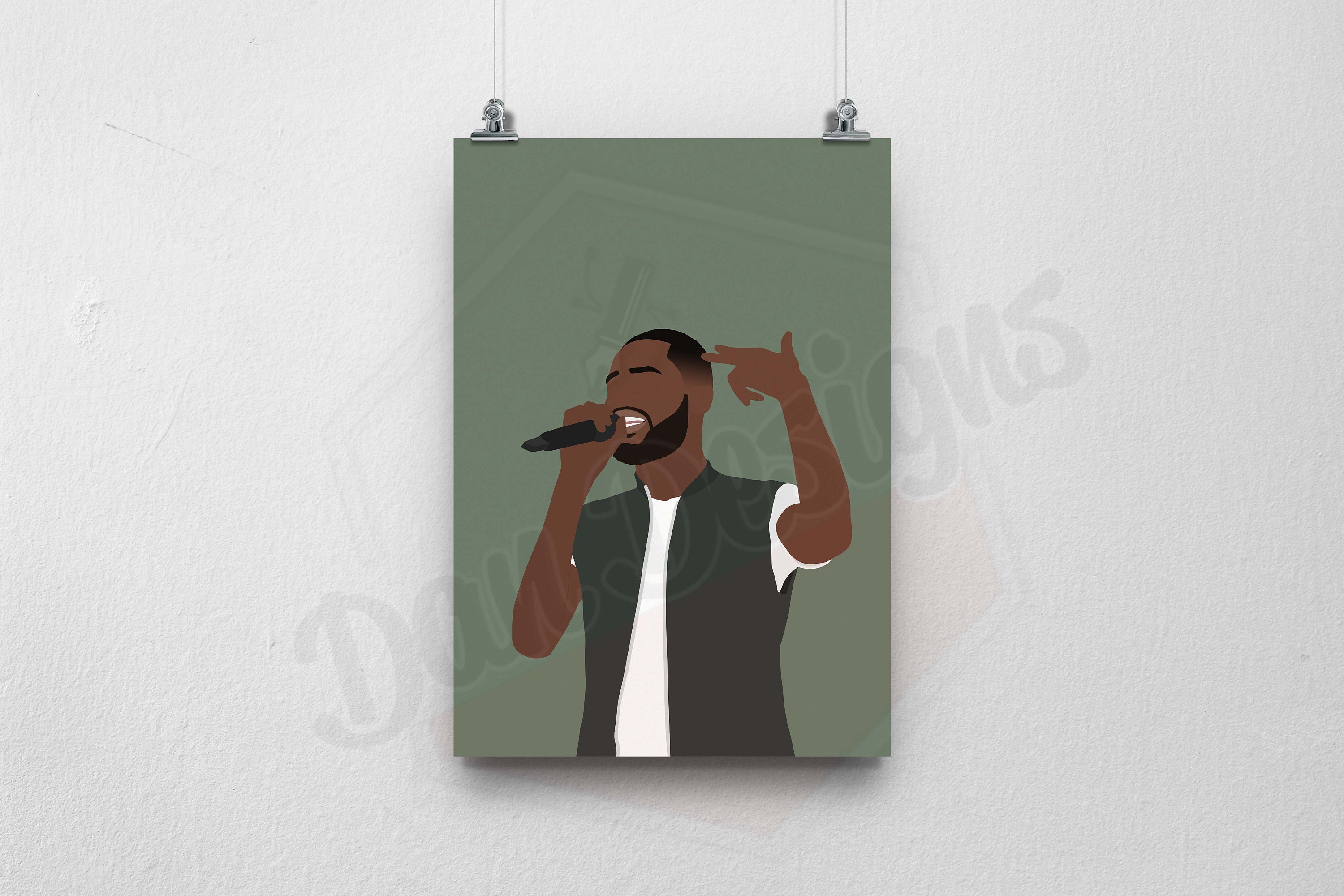 Dave Poster Santan Dave Grime Drill Rap Music Print | Etsy