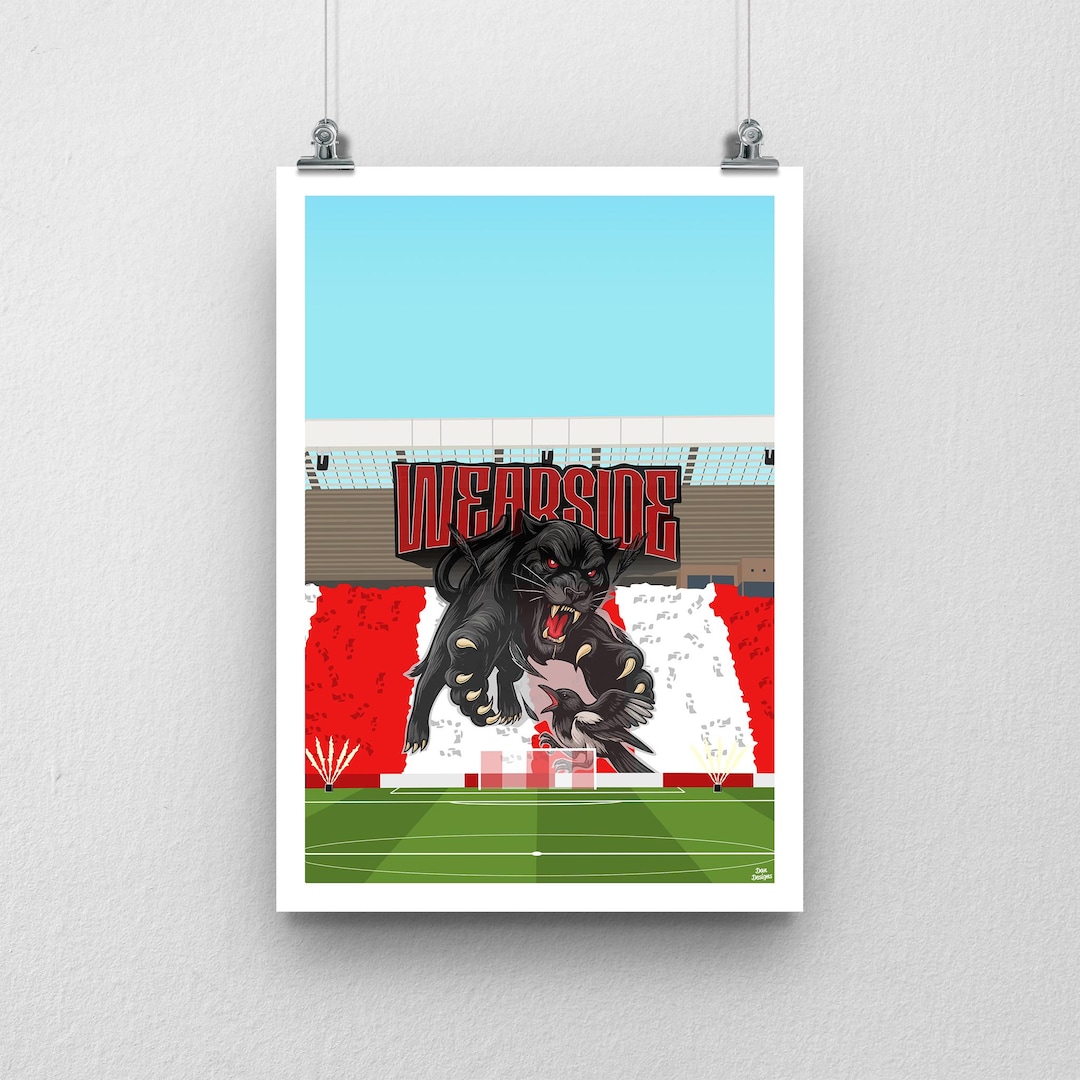 Stadium of Light Tifo Print Sunderland AFC Football Poster Weartyne ...