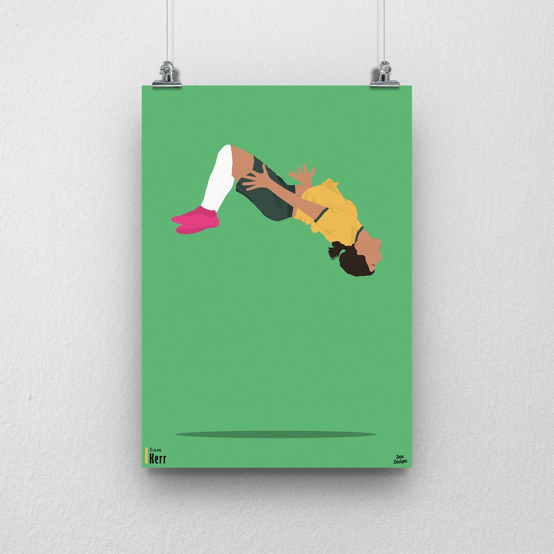 Sam Kerr Print - Australia Womens Football Poster - Etsy