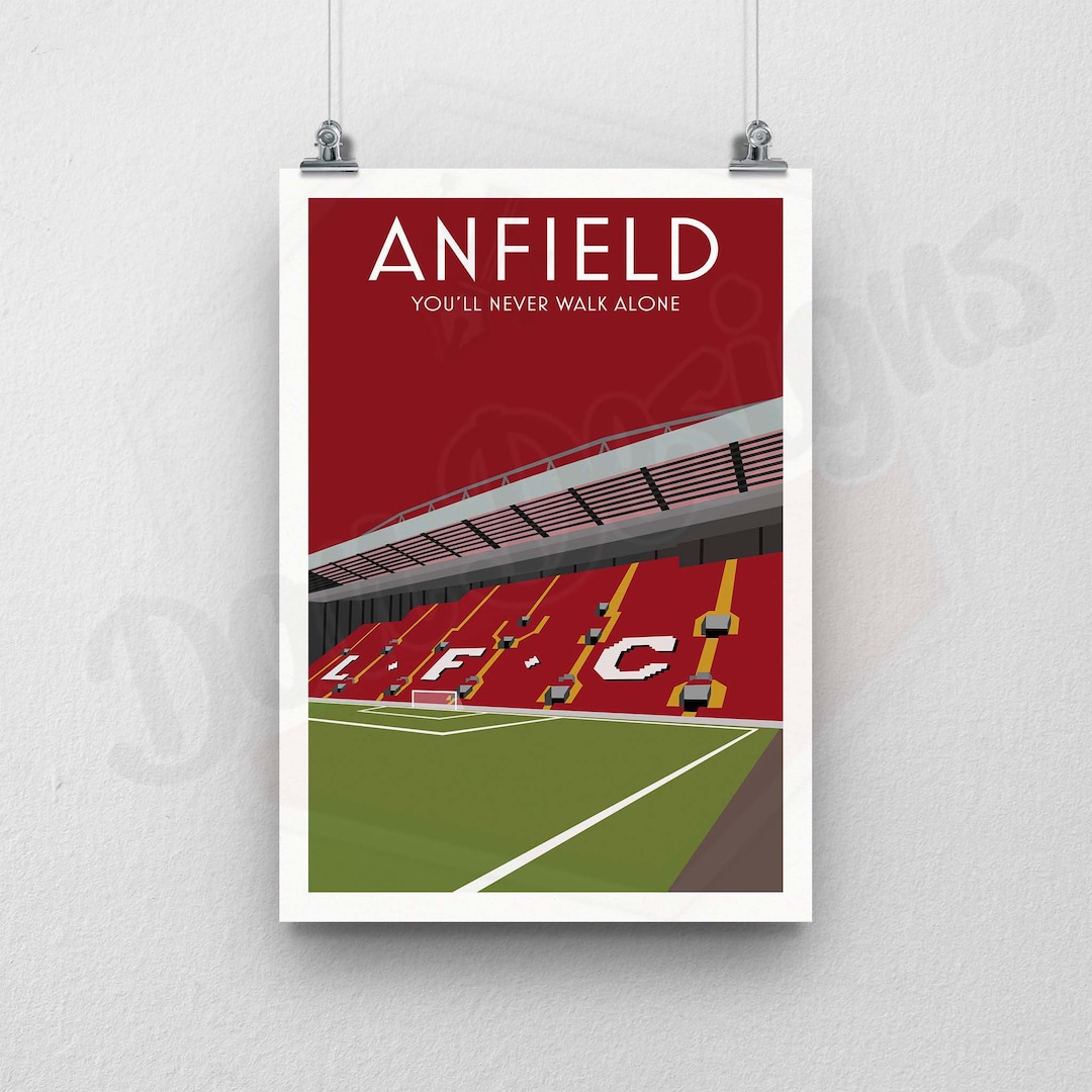 Anfield Poster - Liverpool Print / Football Poster - Etsy
