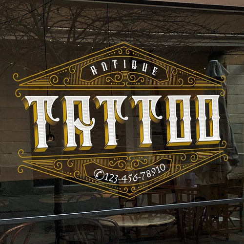 Personalized Tattoo Logo Tattoo Shop Custom Decal Tattoo - Etsy