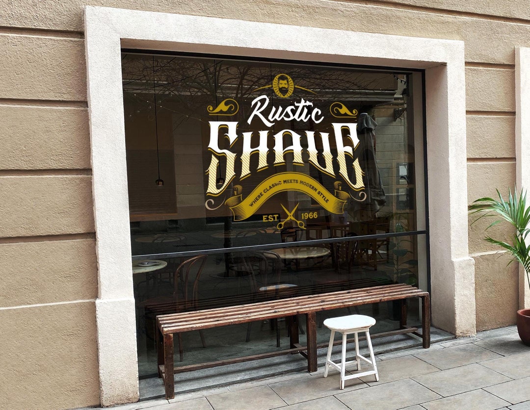 Custom Barbershop Window Decal – Personalized Premium Quality Vinyl ...