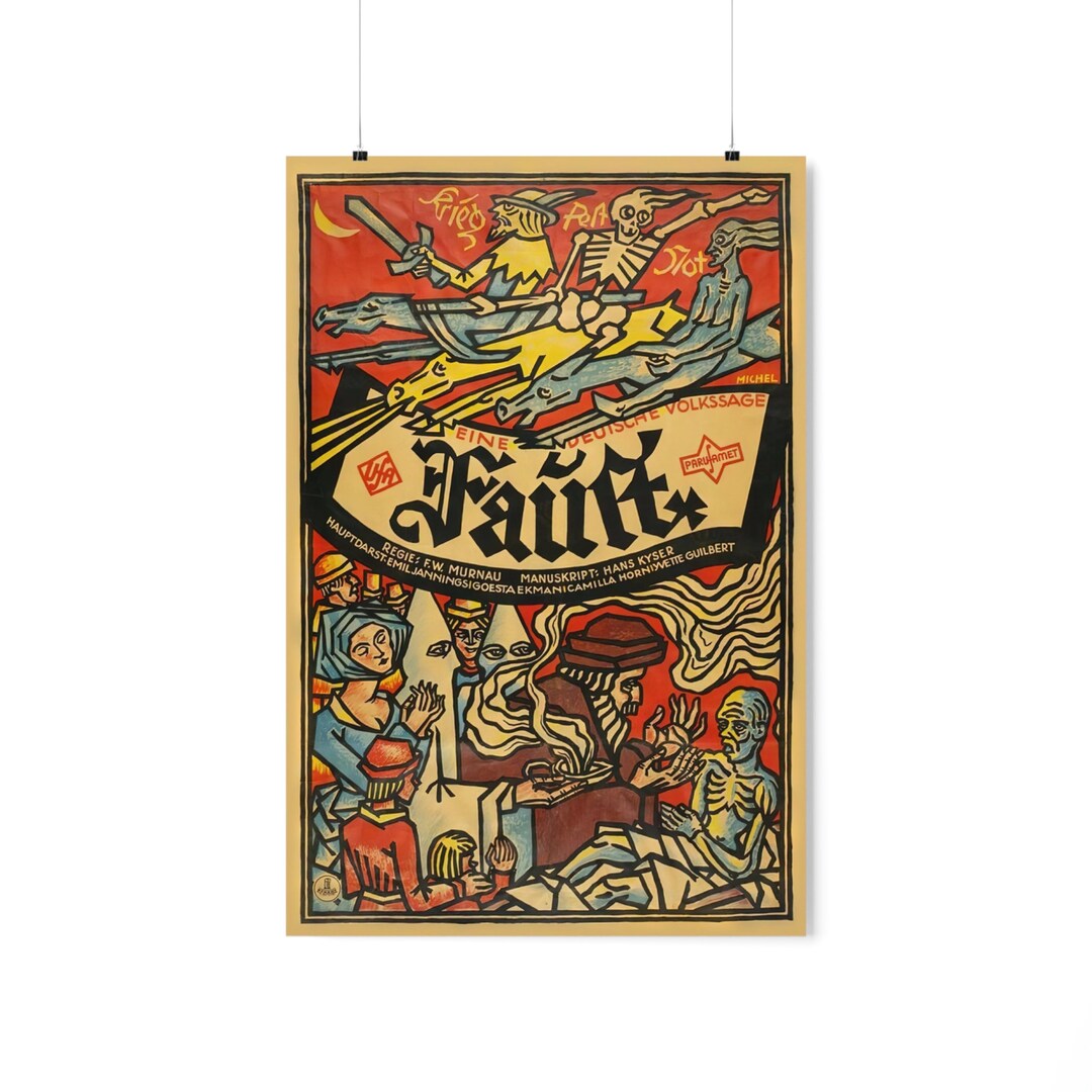 F.W. Murnau S Faust 1926 Movie Poster Premium Matte - Etsy