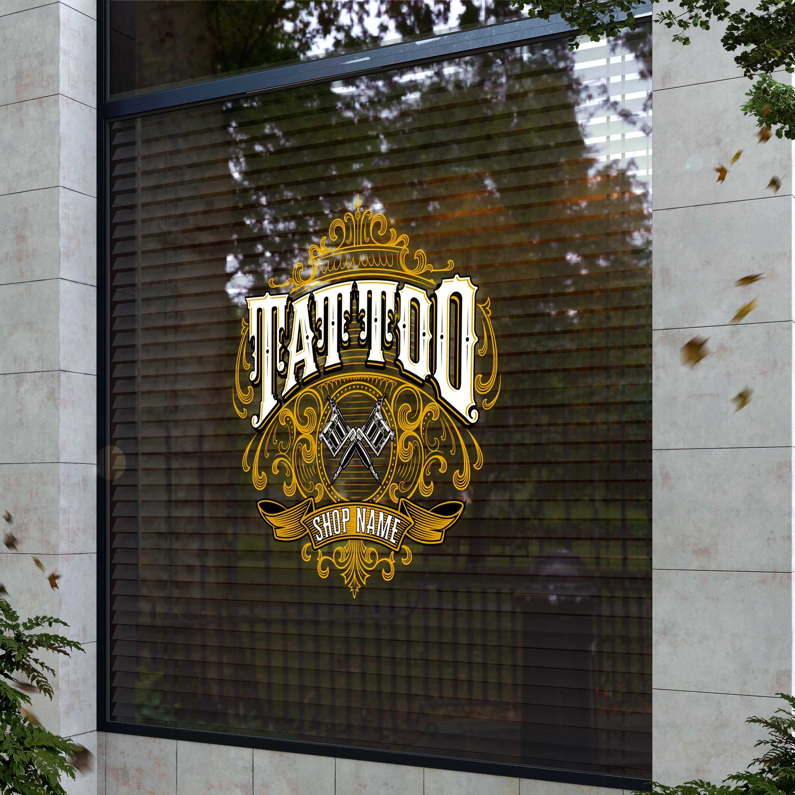 Tattoo Studio Storefront Decal Tattoo Shop Custom Decal - Etsy